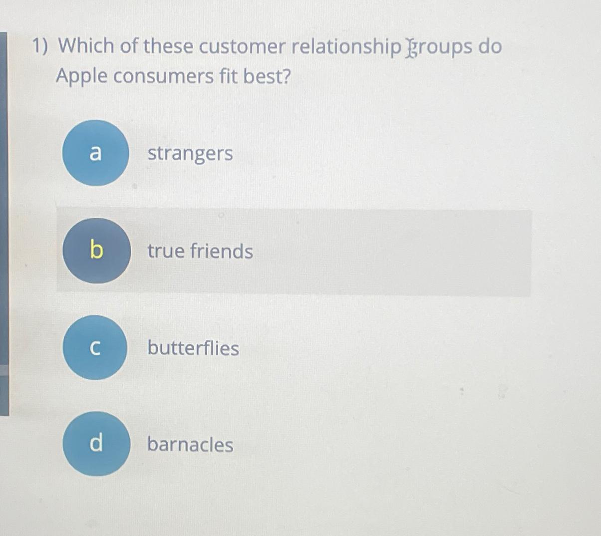 Solved Which of these customer relationship Sroups do Apple | Chegg.com