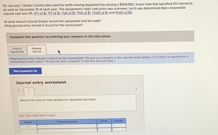 Solved On January 1, Snipes Construction paid for | Chegg.com