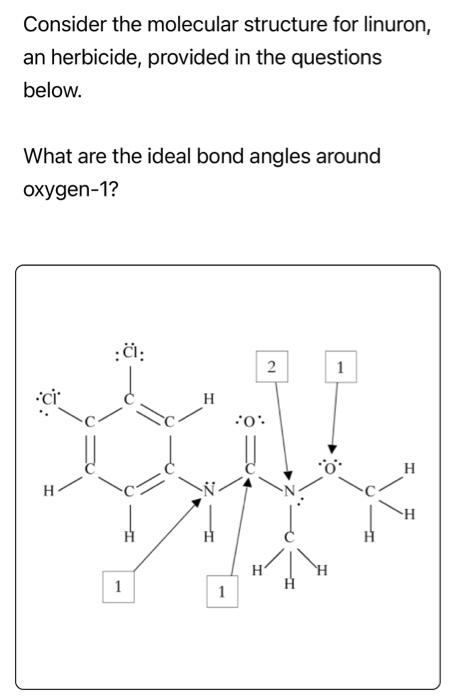 Solved Consider the molecular structure for linuron, an | Chegg.com