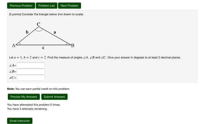 Solved Previous Problem Problern List Next Problem (5 | Chegg.com