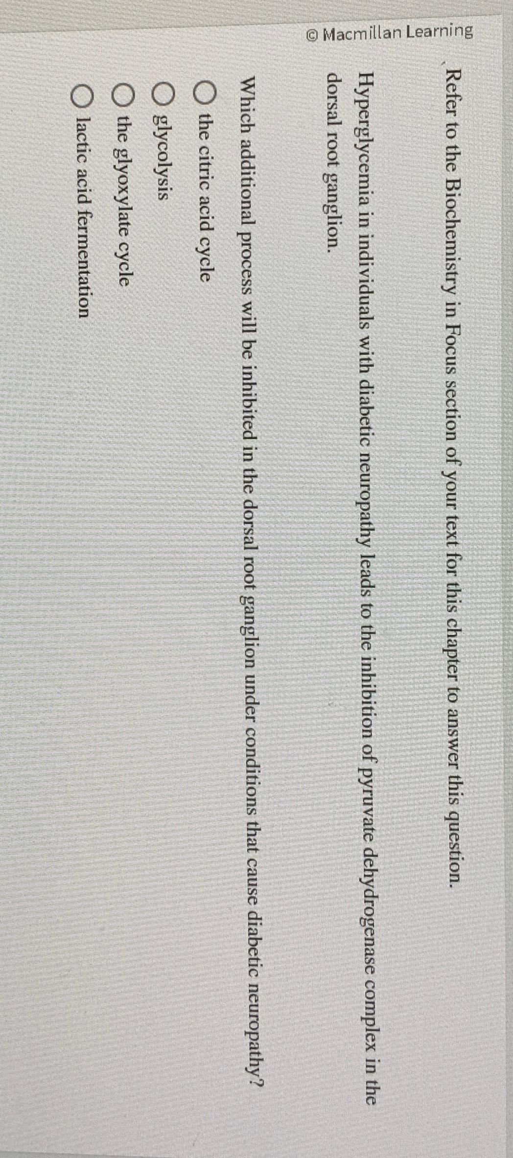 Solved Refer to the Biochemistry in Focus section of your | Chegg.com