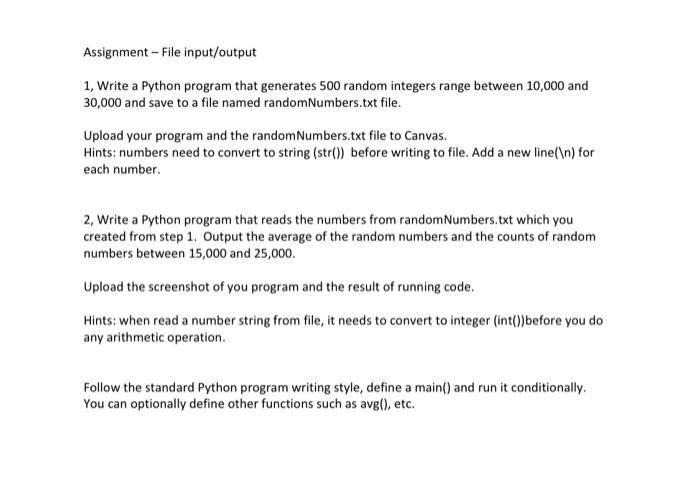 Solved Assignment File Inputoutput 1 Write A Python