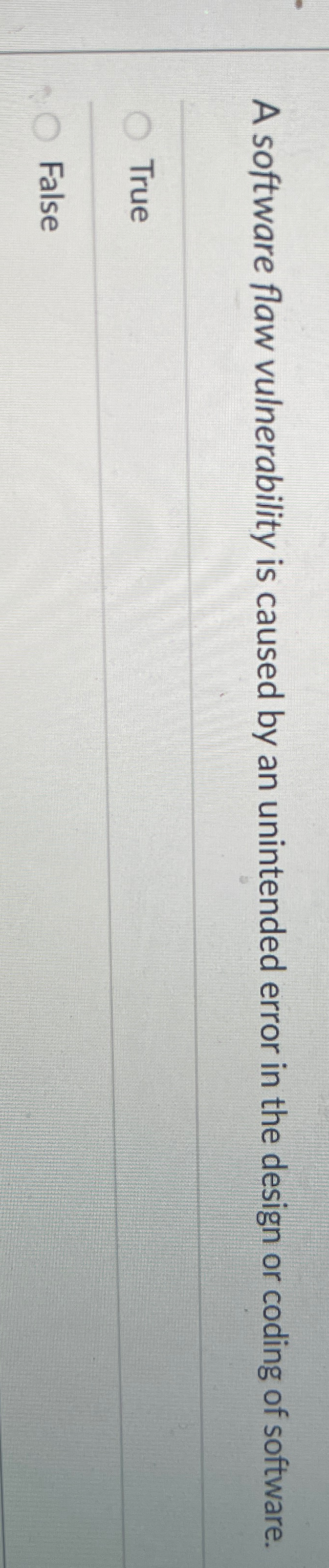Solved A software flaw vulnerability is caused by an | Chegg.com