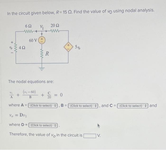 Solved Use mesh analysis to obtain i0 in the circuit given | Chegg.com
