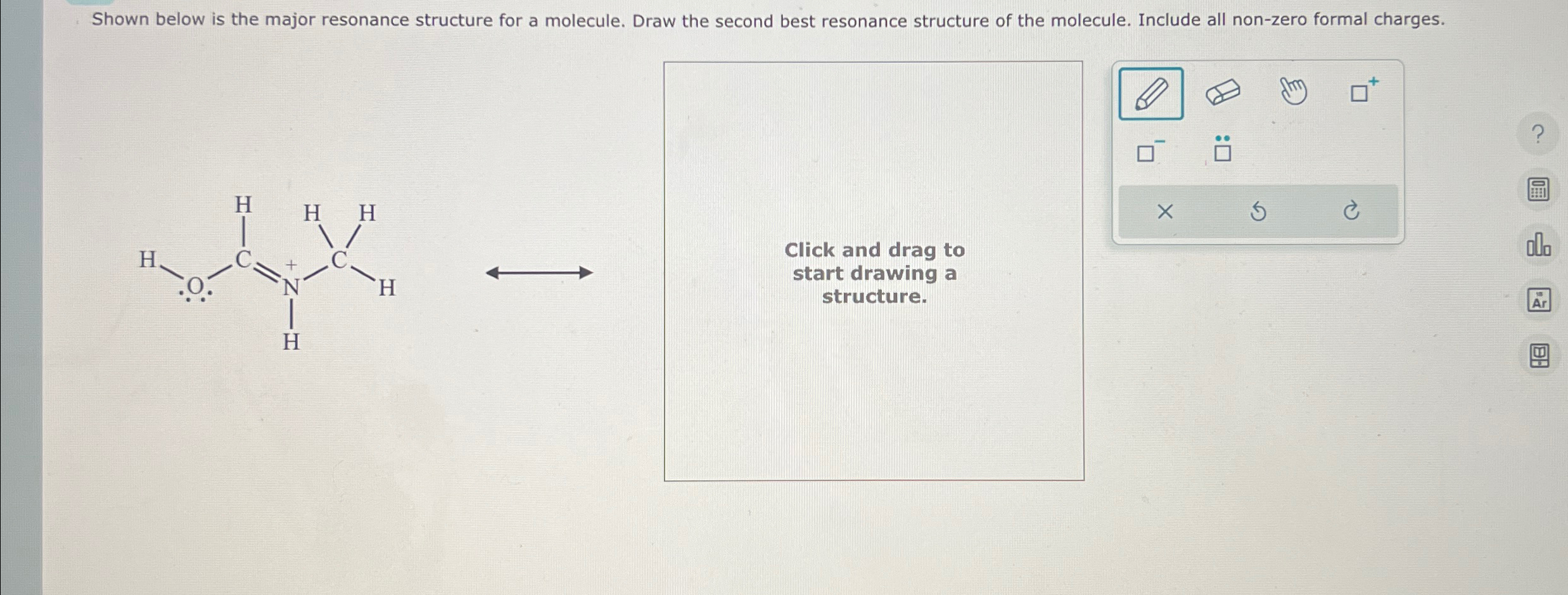 Solved Shown below is the major resonance structure for a | Chegg.com
