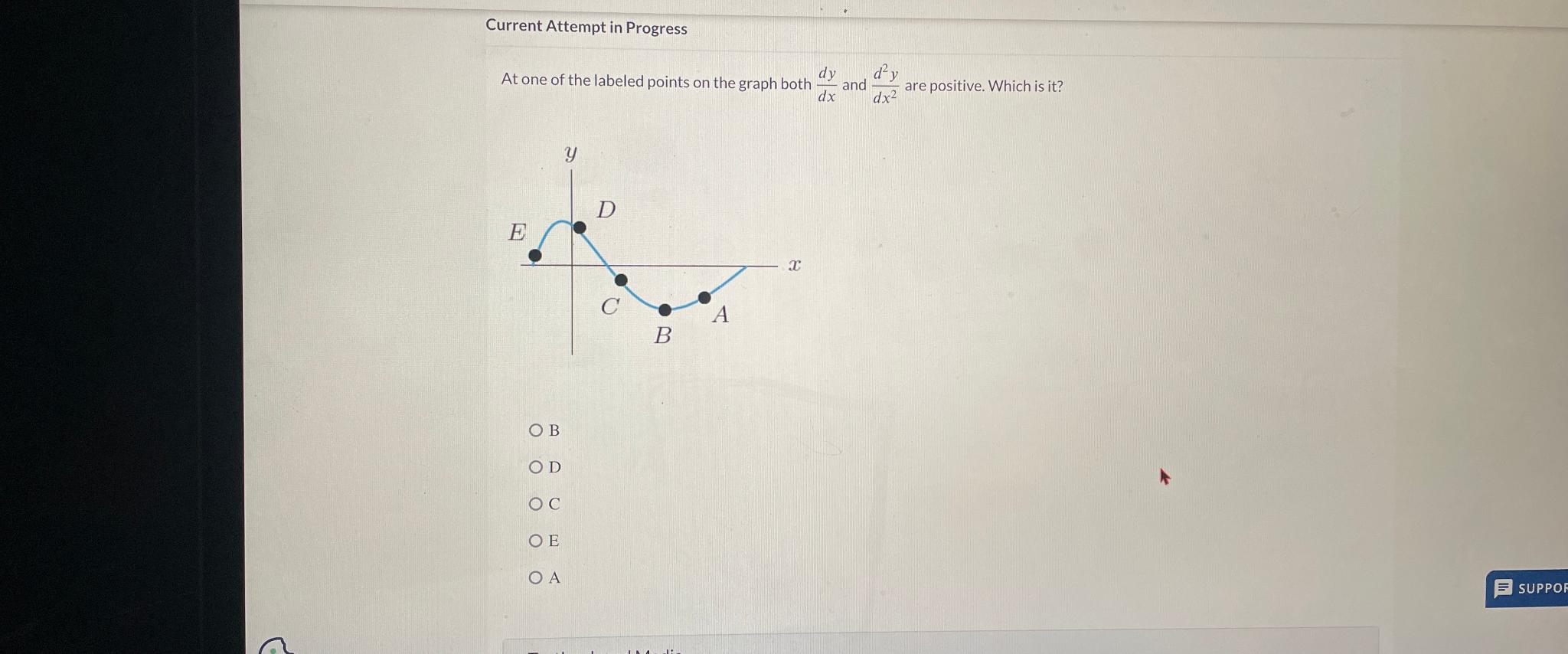 Solved Current Attempt in ProgressAt one of the labeled | Chegg.com