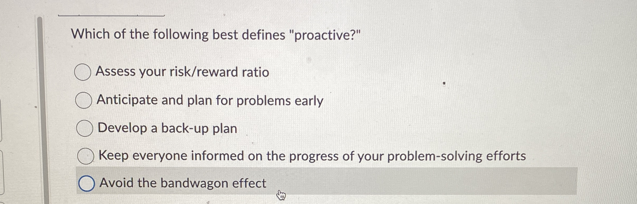 Solved Which of the following best defines | Chegg.com