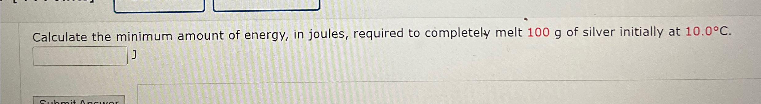 Solved Calculate the minimum amount of energy, in joules, | Chegg.com