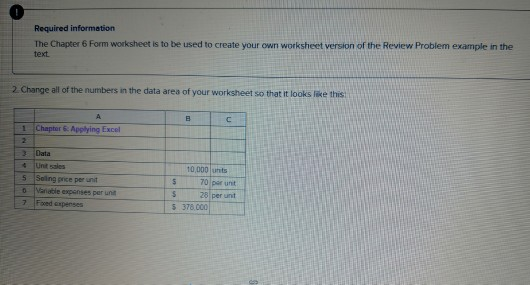Solved Required information The Chapter 6 Form worksheet is | Chegg.com