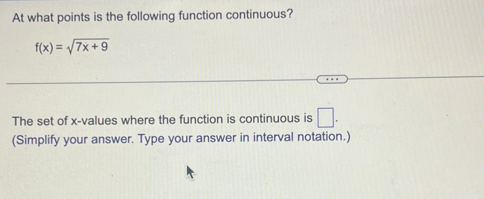 Solved At what points is the following function | Chegg.com