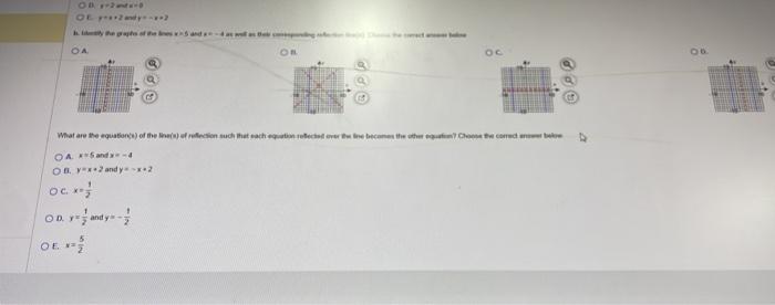 Solved 3. A. \\( x=5 \\) and \\( x=-4 \\) a. \\( y * x+2 \\) | Chegg.com