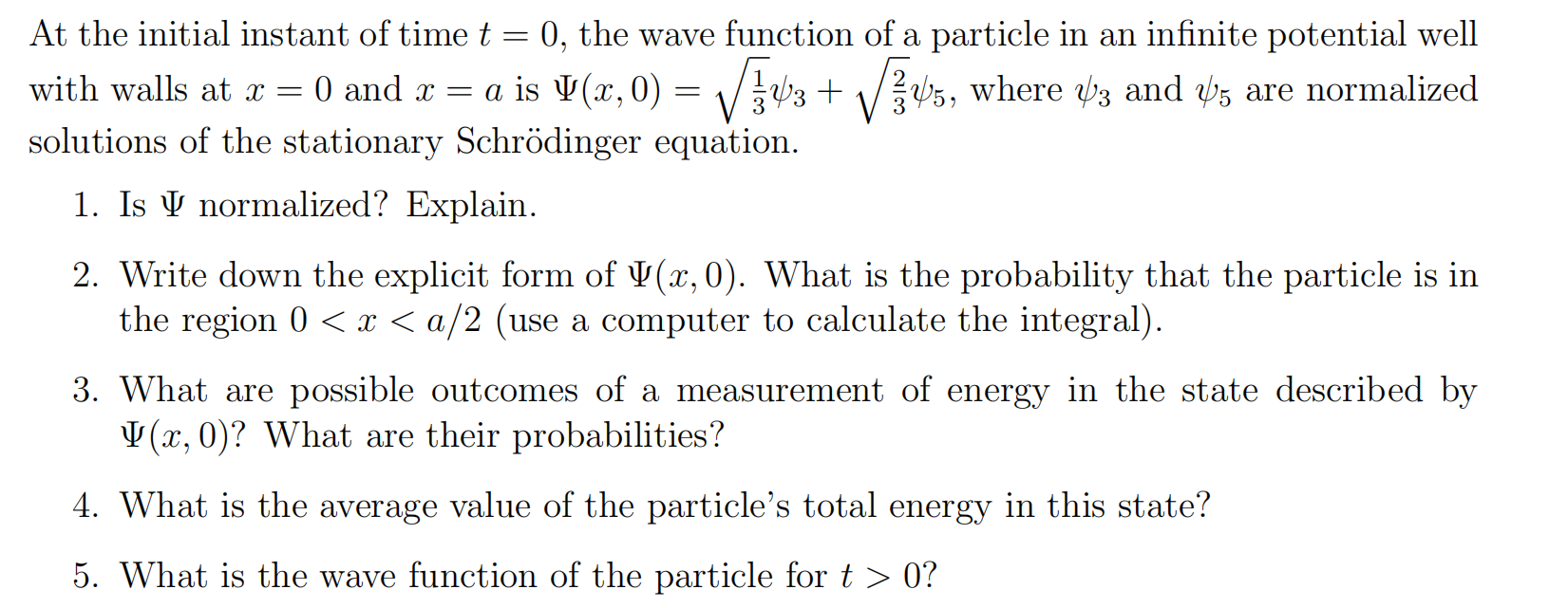 Solved At ﻿the initial instant of ﻿time t=0, ﻿the wave | Chegg.com