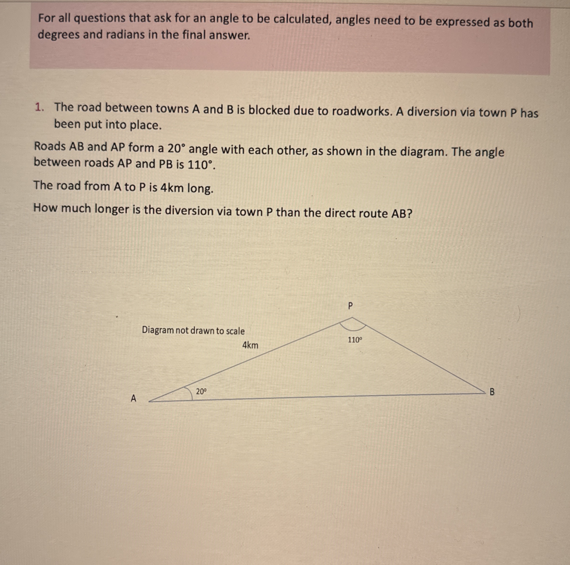 Solved For all questions that ask for an angle to be | Chegg.com