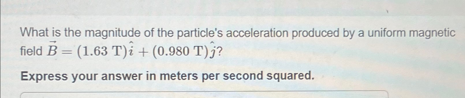 Solved What is the magnitude of the particle's acceleration | Chegg.com