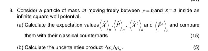 Solved 3. Consider a particle of mass m moving freely | Chegg.com