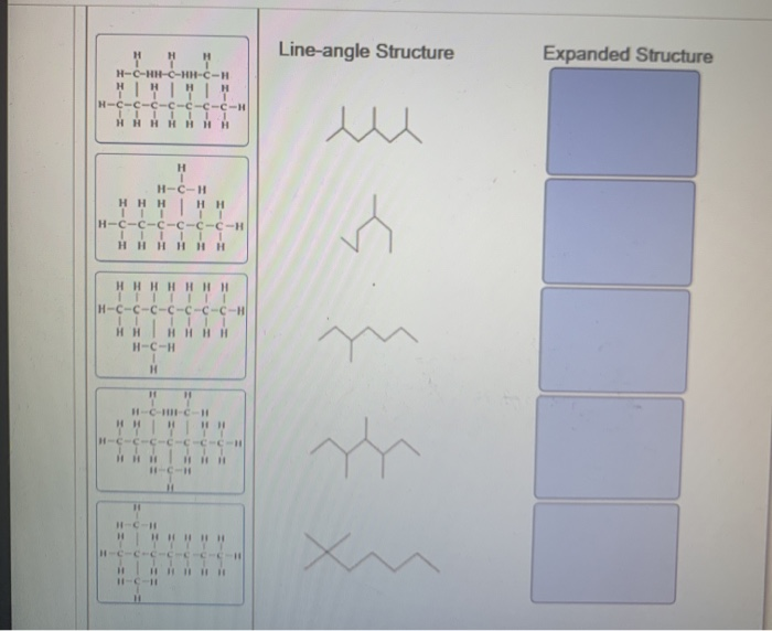 Solved Line-angle Structure Expanded Structure | Chegg.com