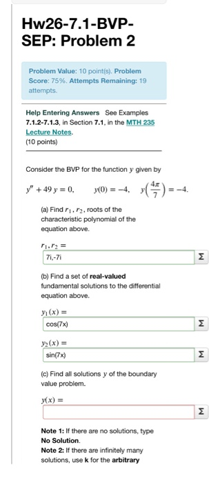 Solved Hw26-7.1-BVP- SEP: Problem 2 Problem Value: 10 | Chegg.com