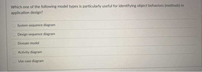 Solved Which one of the following model types is | Chegg.com