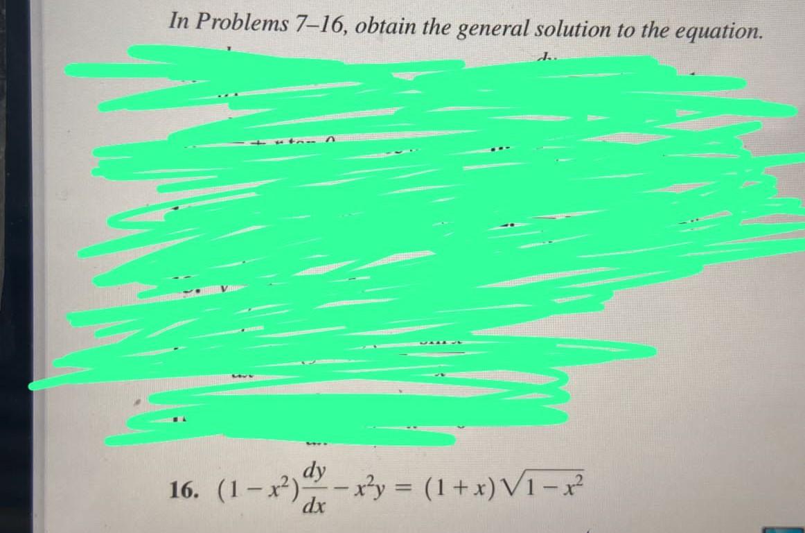 Solved In Problems 7-16, obtain the general solution to the | Chegg.com