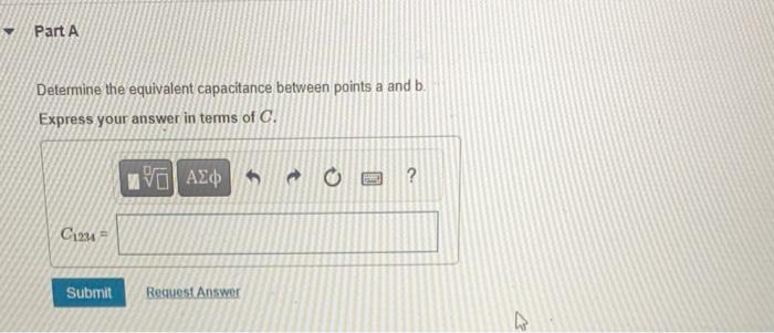 Solved C1=C2=C3=C4=C.Determine the equivalent capacitance | Chegg.com