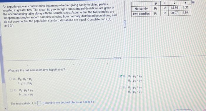 Solved A study was conducted to measure the effectiveness of | Chegg.com