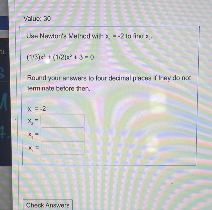 Solved O Newton's Method Calculator Shnl.gElkmc Use Newton's | Chegg.com