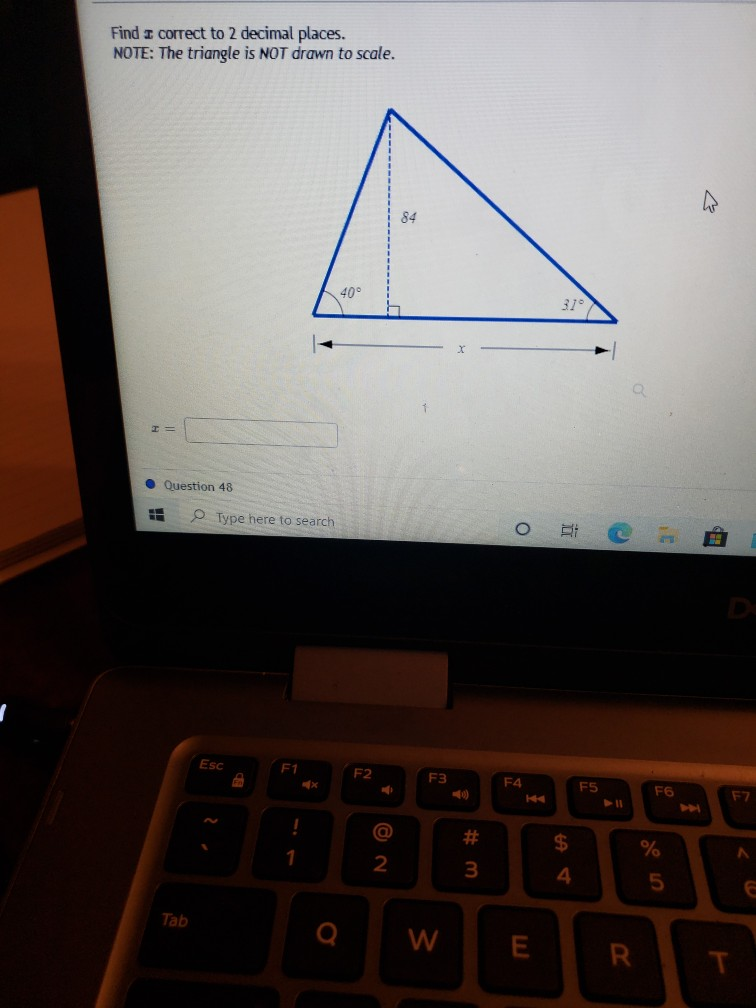 Solved NOTE: ine triangle is NOT arawn to scale. 82 66° • | Chegg.com