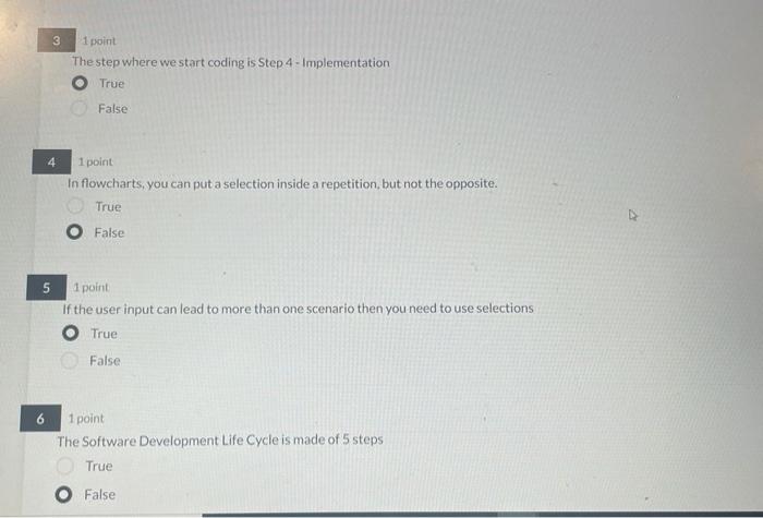 Solved 1 1 point There is only one type of repetition | Chegg.com