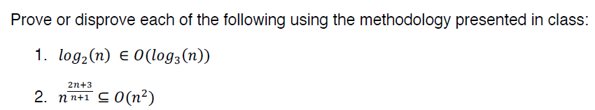 Solved Prove or disprove each of the following using the | Chegg.com