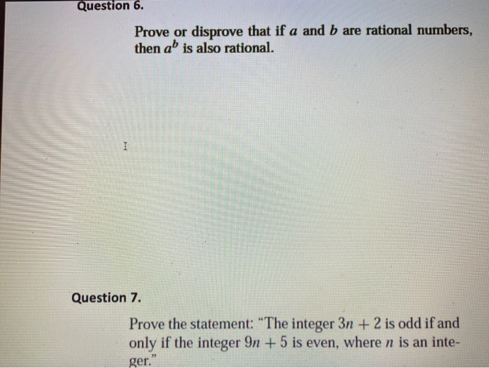 Solved Question 6. Prove or disprove that if a and b are | Chegg.com