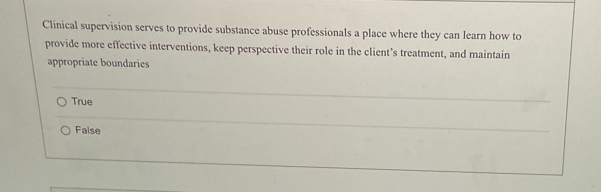 Solved Clinical supervision serves to provide substance | Chegg.com