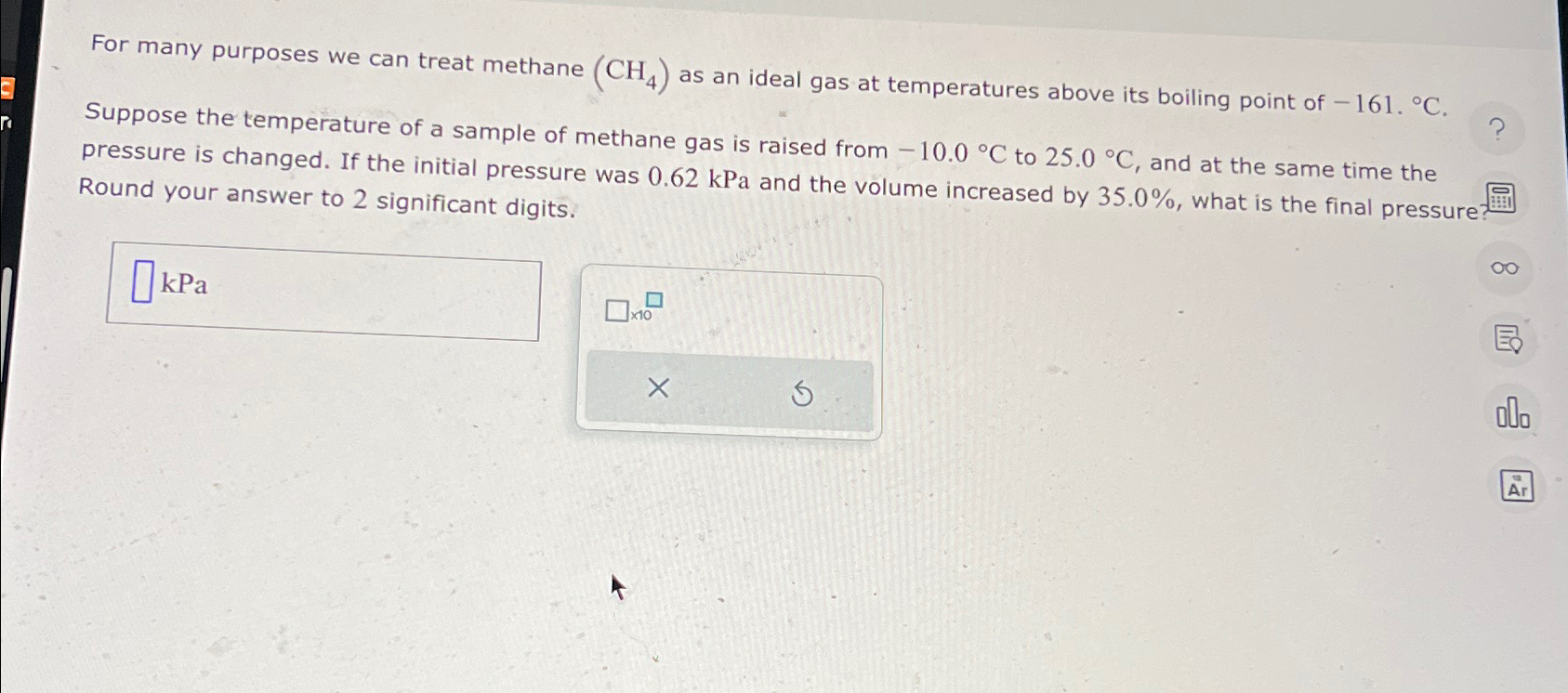Solved For many purposes we can treat methane (CH4) ﻿as an | Chegg.com