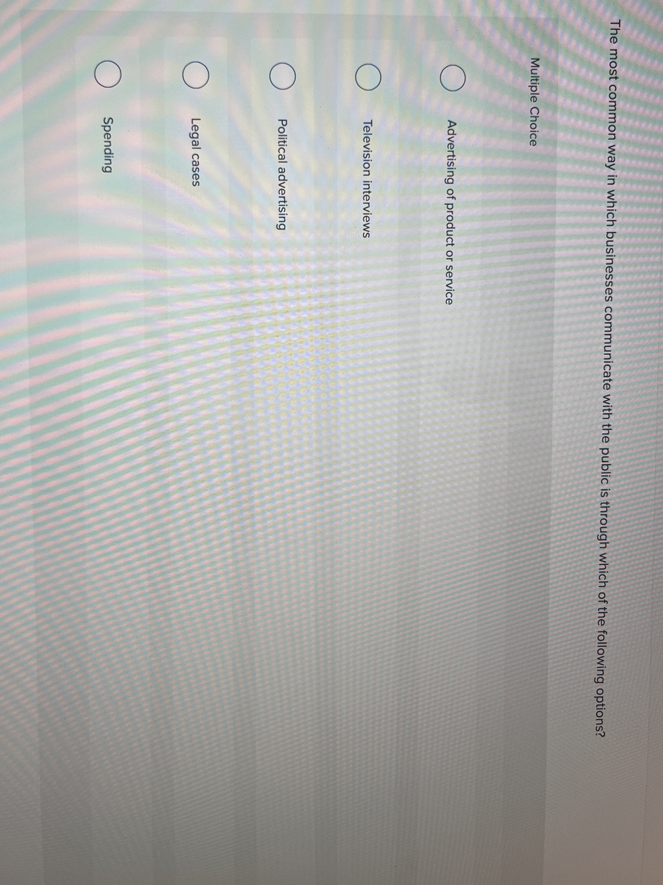 Solved The most common way in which businesses communicate | Chegg.com