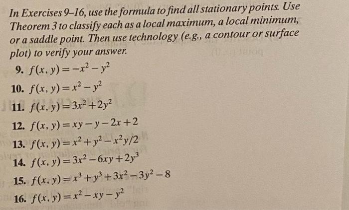 Solved In Exercises 9-16, use the formula to find all | Chegg.com