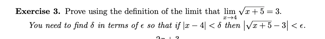 Solved Prove using the definition of the limit that | Chegg.com