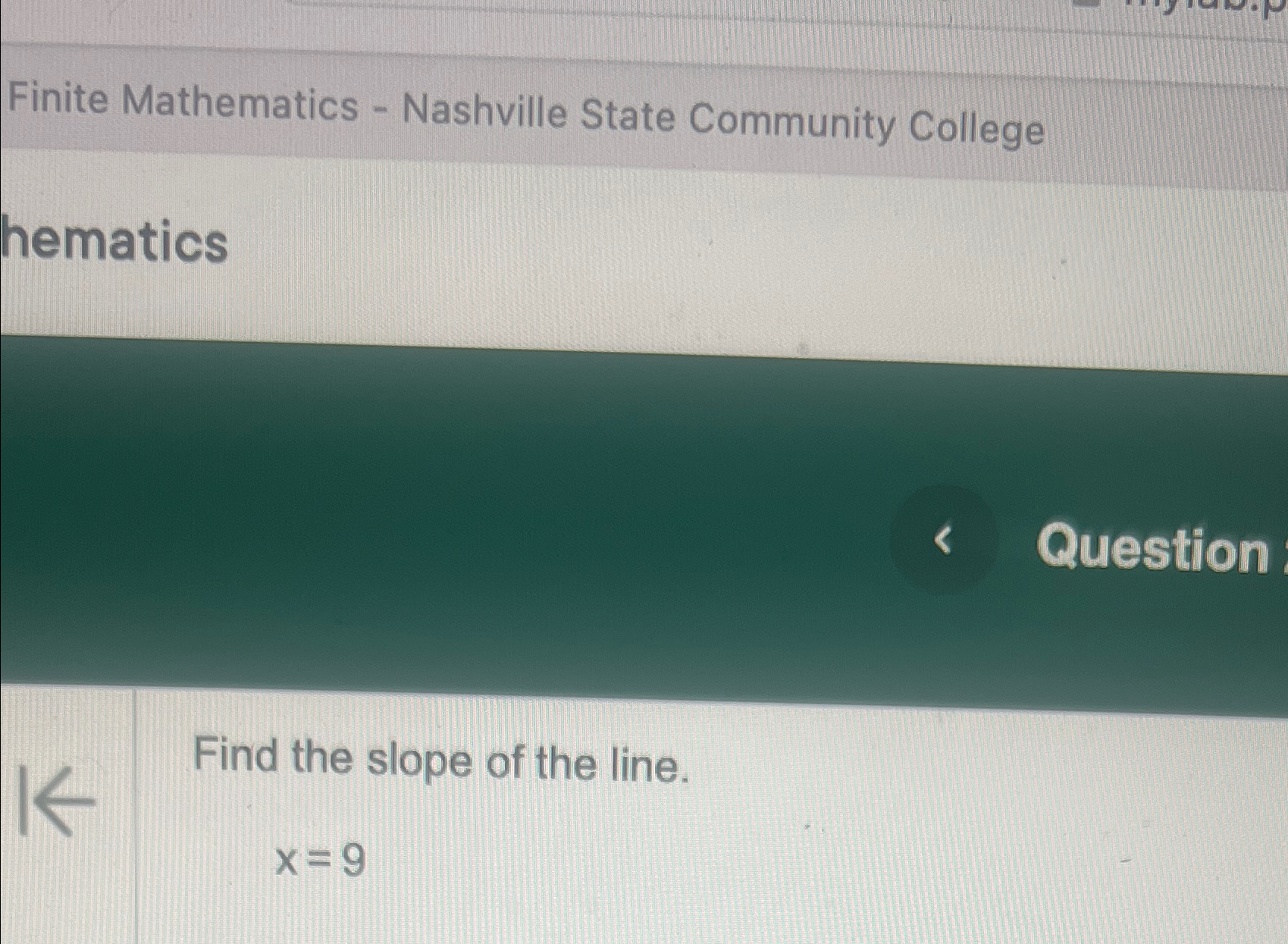 Solved Finite Mathematics - ﻿Nashville State Community | Chegg.com