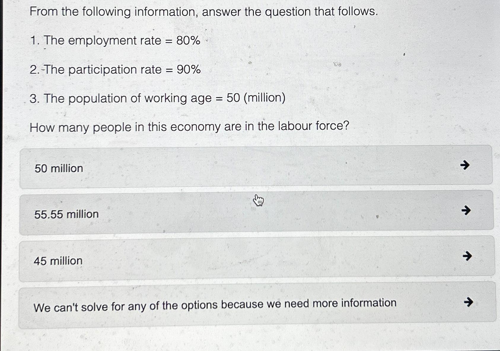 Solved From the following information, answer the question | Chegg.com