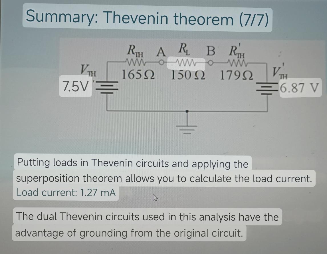 Solved Putting loads in Thevenin circuits and applying the | Chegg.com