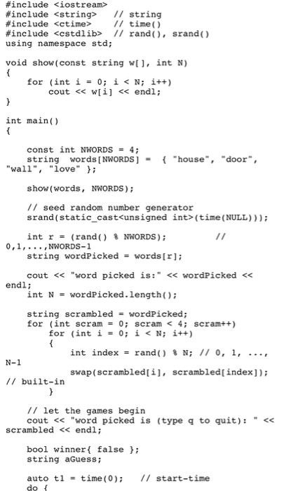 Solved Code is poorly written and job is to rewrite/organize | Chegg.com