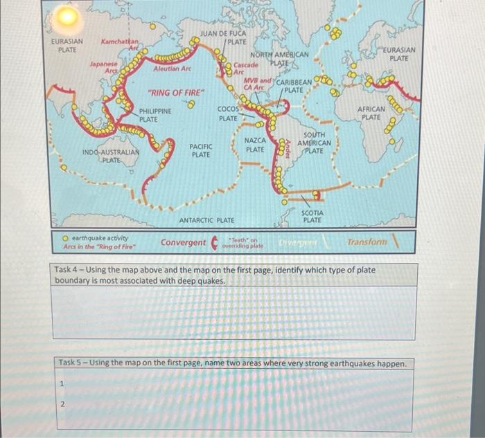Solved Task 4 - Using the map above and the map on the first | Chegg.com