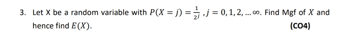 Solved Let x ﻿be a random variable with | Chegg.com
