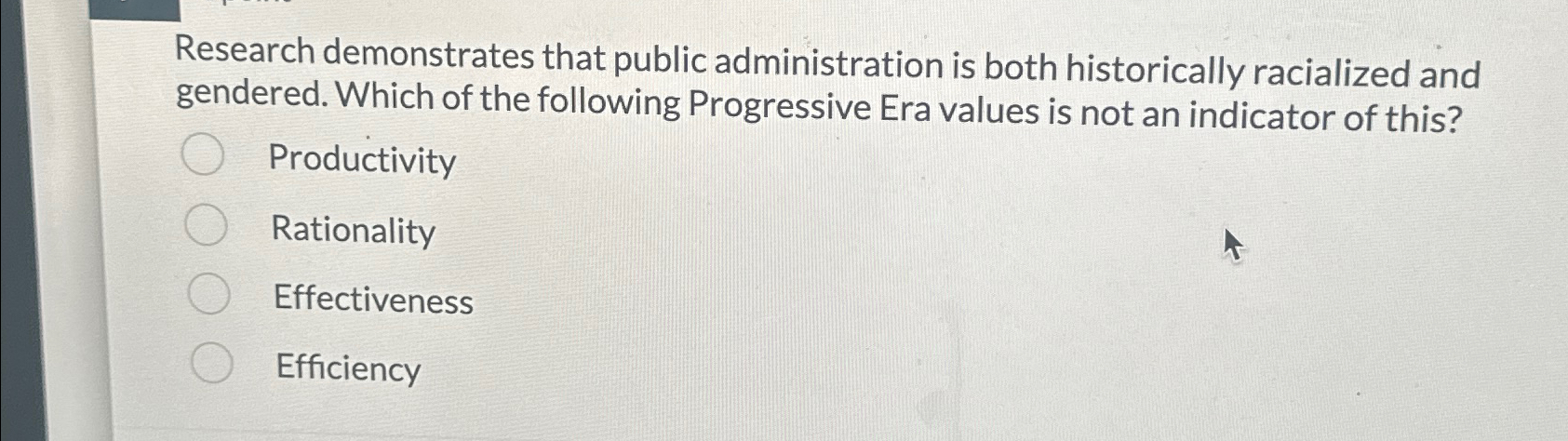 Solved Research demonstrates that public administration is | Chegg.com