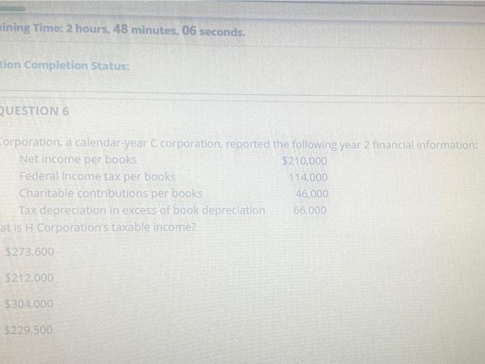 Solved aining Time: 2 hours, 48 minutes, 06 seconds. tion | Chegg.com Solved aining Time: 2 hours, 48 minutes, 06 seconds. tion | Chegg.com