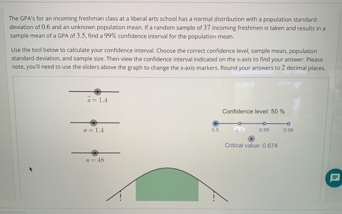 Solved The GPA's for an incoming freshman class at a liberal | Chegg.com