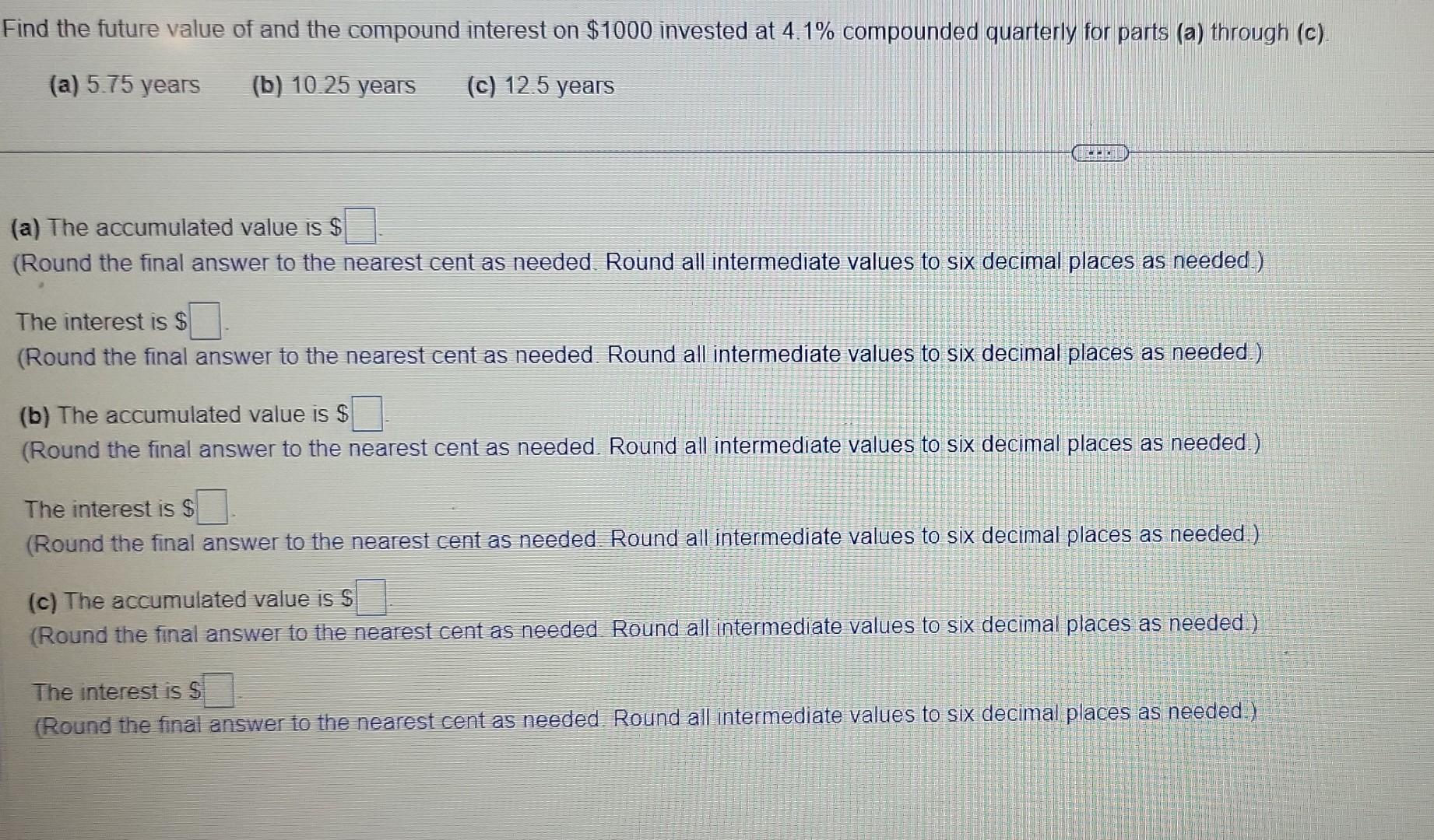 Solved Find the future value of and the compound interest on | Chegg.com