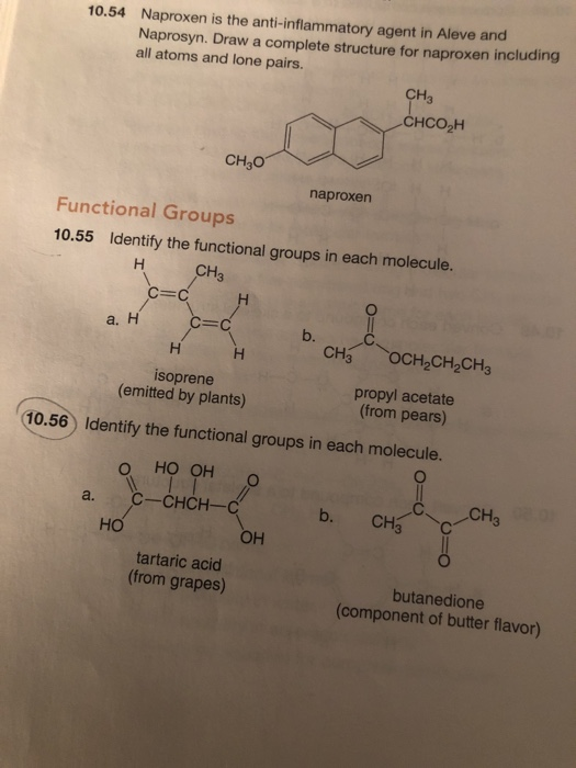 Solved 10.54 Naproxen is the anti-inflammatory agent in | Chegg.com