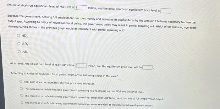 Solved On the following graph, AD1 represents the initial | Chegg.com
