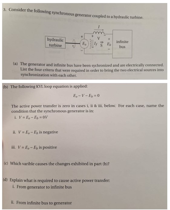 Solved (b) ﻿The following KVL loop equation is | Chegg.com