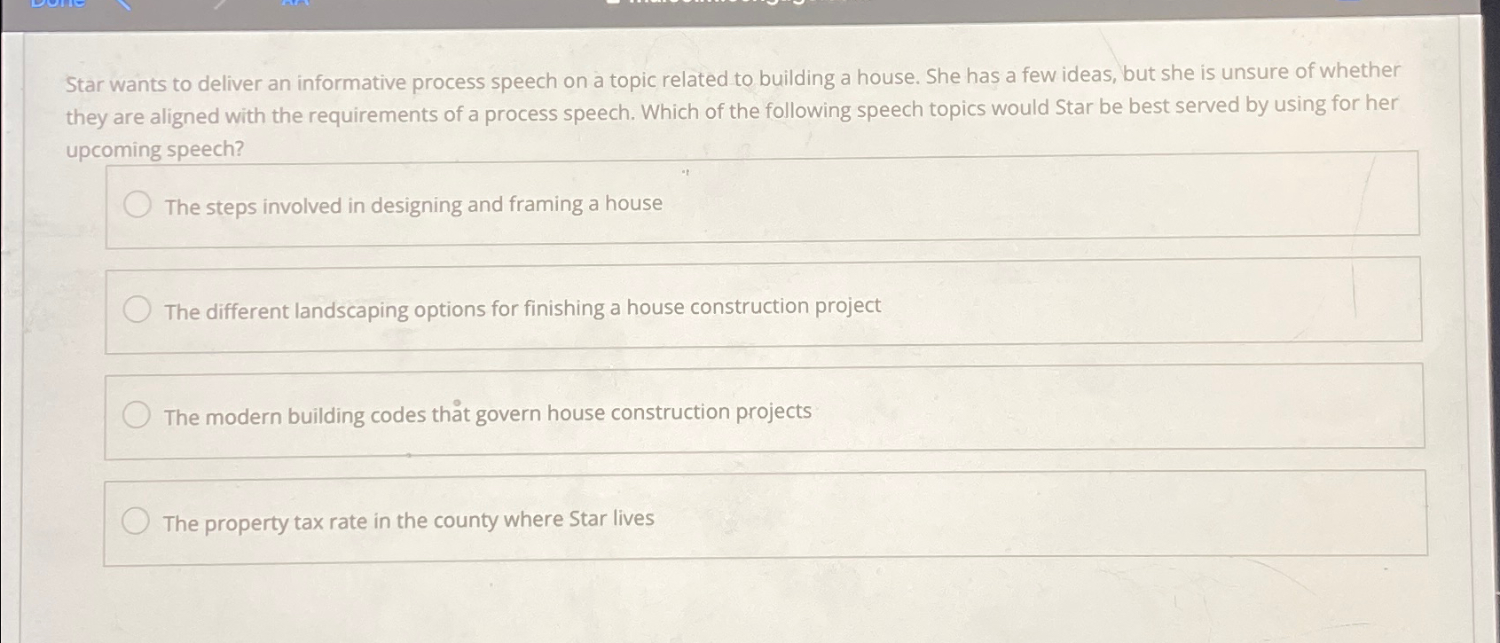 Solved Star wants to deliver an informative process speech | Chegg.com