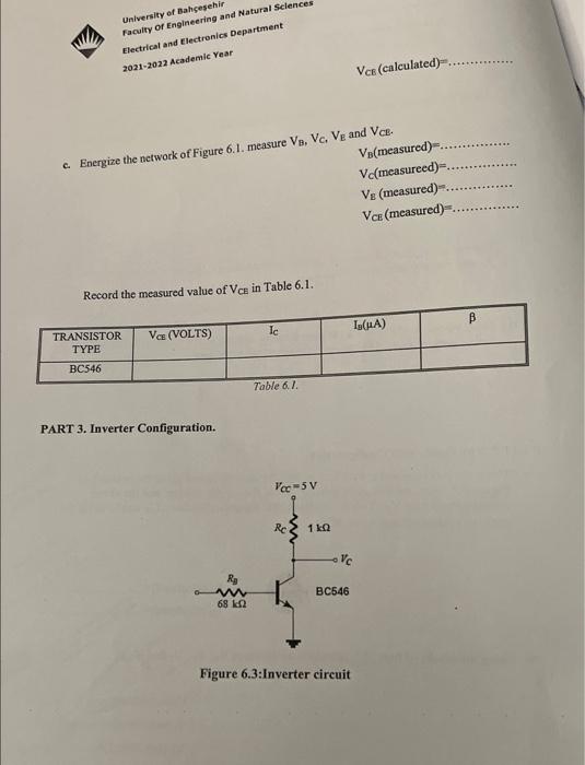 Solved Objectives: To determine the quiescent operating | Chegg.com